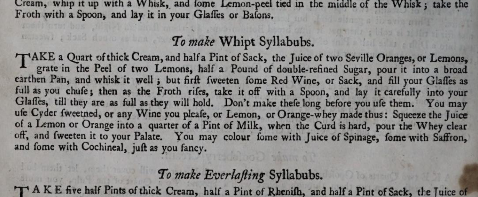 Whipped Syllabub – History in the Making