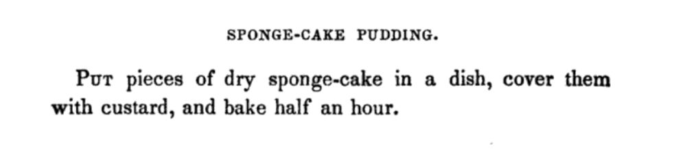 Sponge-Cake Pudding – History in the Making