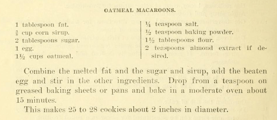 Oatmeal Macaroons – History in the Making