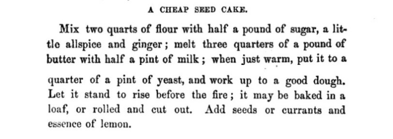 A Cheap Seed Cake – History in the Making