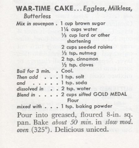 War-time Cake – History in the Making